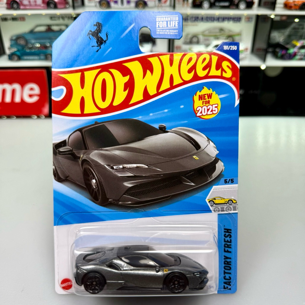 [Free Protector] Hot Wheels Ferrari SF 90 Stradale Grey Mainline Rare ...