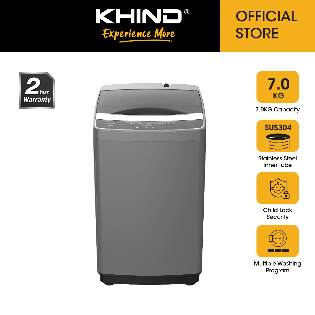 KHIND Fully Auto Washing Machine | Mesin Basuh Automatik (7KG) WM70A ...