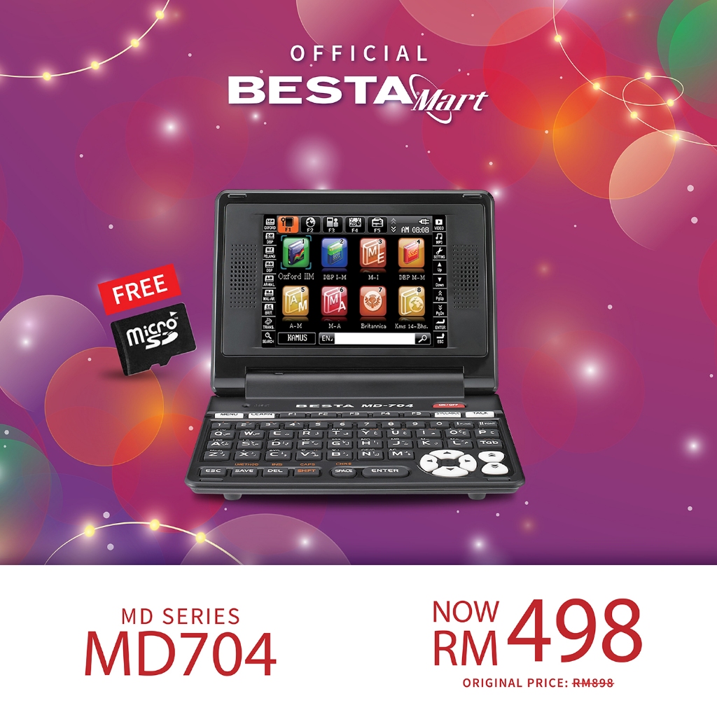Besta electronic dictionary MD704 / Besta Kamus Elektronik MD704 ...