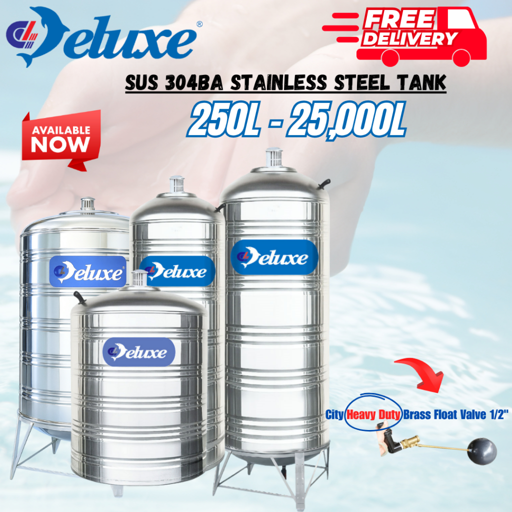 (Vertical With / Without Stand - Deluxe Stainless Steel Water Tank ...