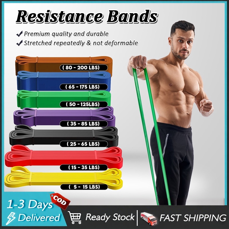 Gym Resistance Band Workout Strong Stretch Natural Latex Elastic Band ...