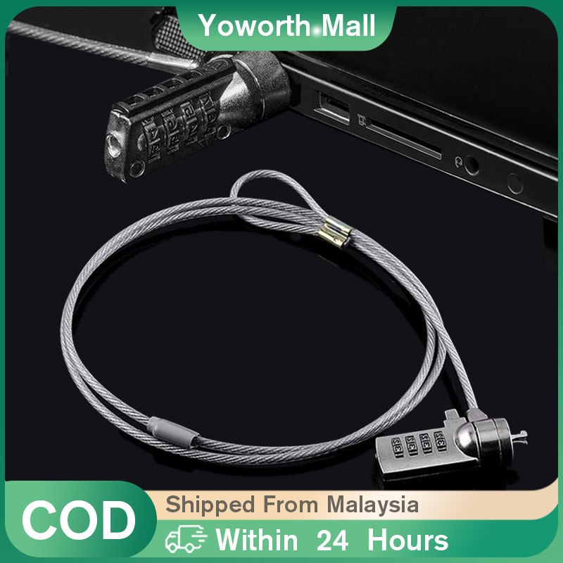 Notebook Laptop Combination Lock / 4 Digit Computer Anti-Theft Chain ...