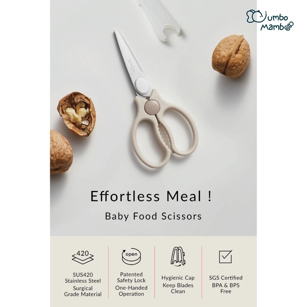 SIMBA Stainless Steel Baby Food Scissors with Case | Shopee Malaysia