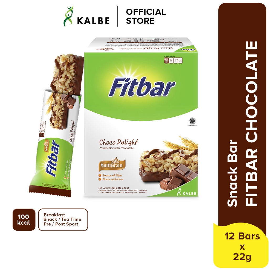 Fitbar Snack Bar Chocolate (12 Bars x 22g) | Shopee Malaysia