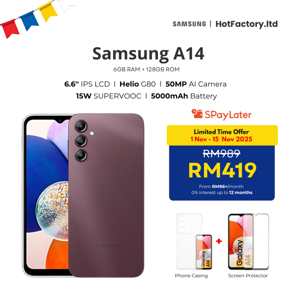 [ New ] SamsungGalaxy A14 5G Smartphone (8GB+256GB) – 6.6" Display ...