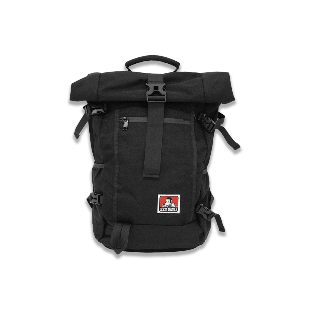 Ben Davis Roll Top Daypack White Label BDW-9122 ( Black ) | Shopee Malaysia