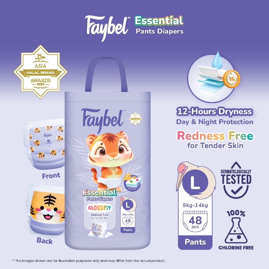 Faybel Essential Pants Diaper L 48pcs | Shopee Malaysia