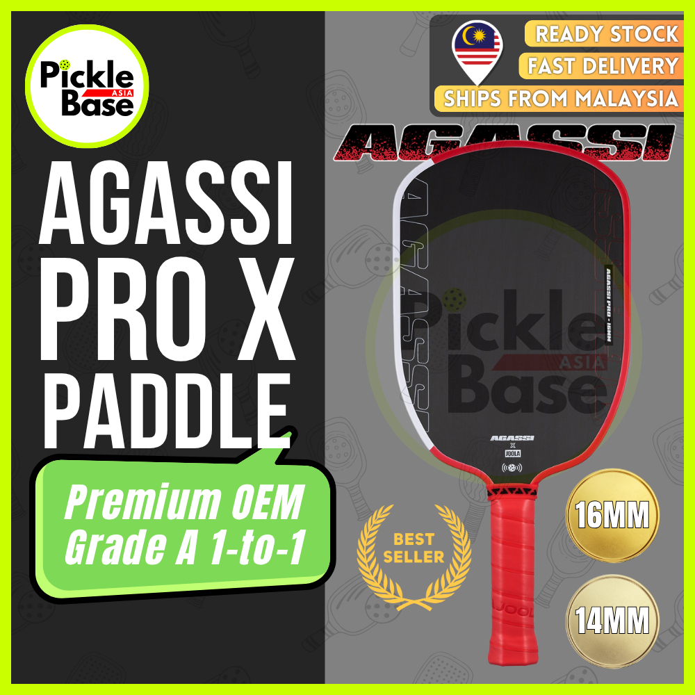 [PICKLEBASE] AGASSI PRO IV 16MM / 14MM Pickle Ball NFC (PREMIUM OEM ...