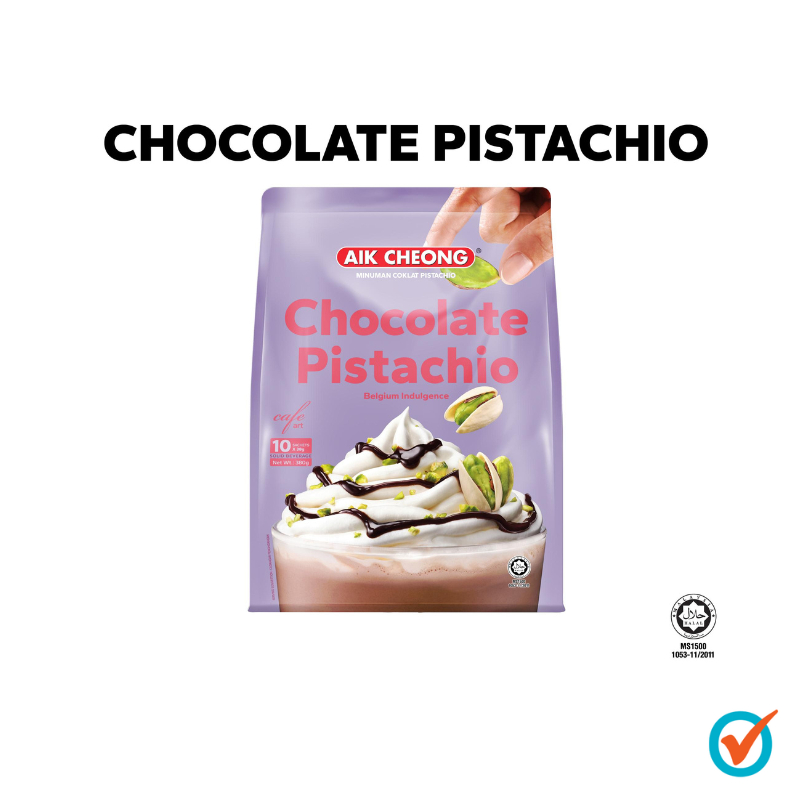 AIK CHEONG Cafe Art Chocolate Pistachio 380g (38g x 10s) | Shopee Malaysia