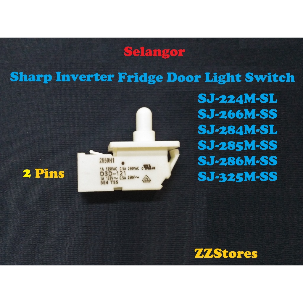 Sharp Inverter Fridge Door Light Switch 2 Pin Size (37.7mm X 31mm X ...