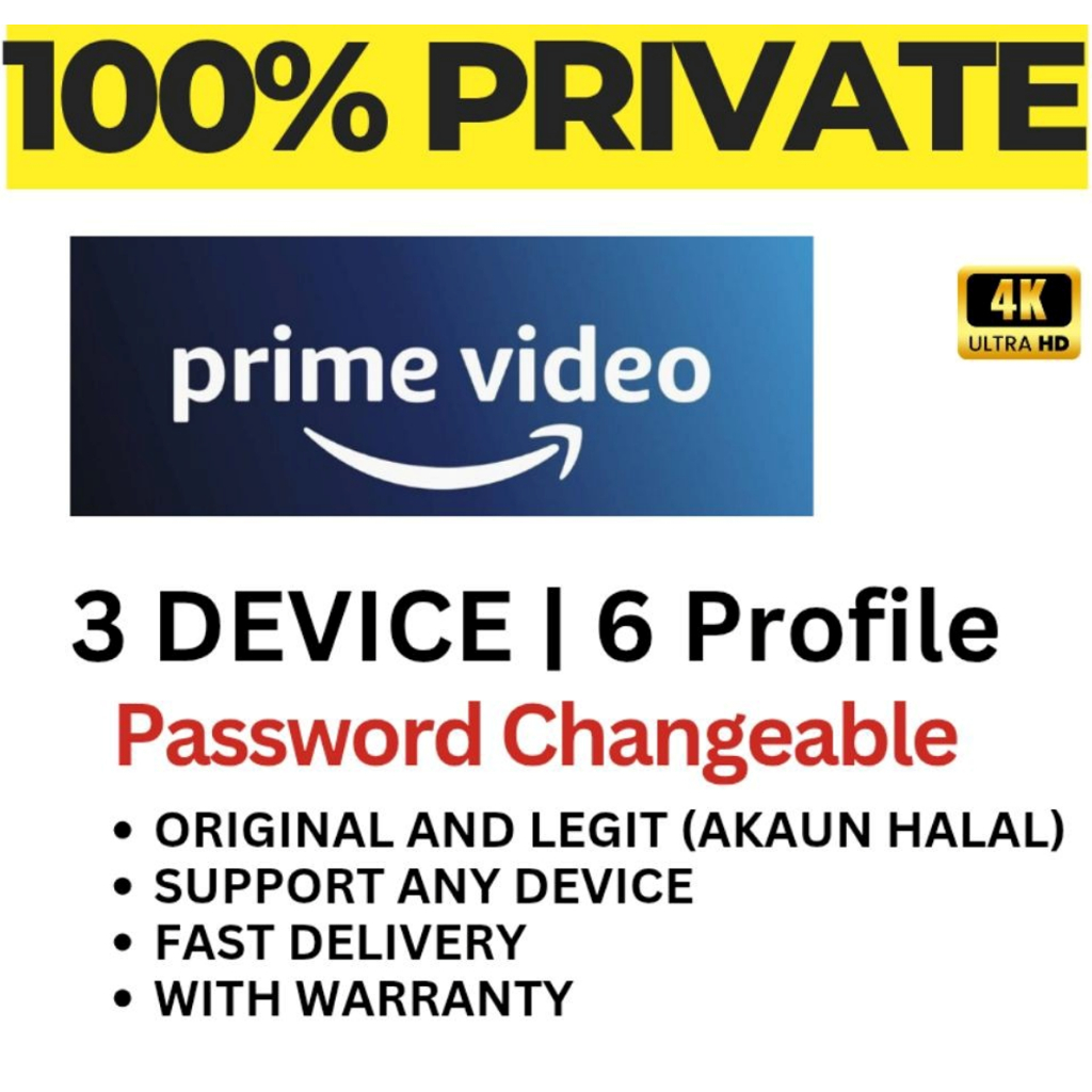 AMAZON PRIME VIDEO PREMIUM ACCOUNT MALAYSIA / USA / INDIA 920 | Shopee ...