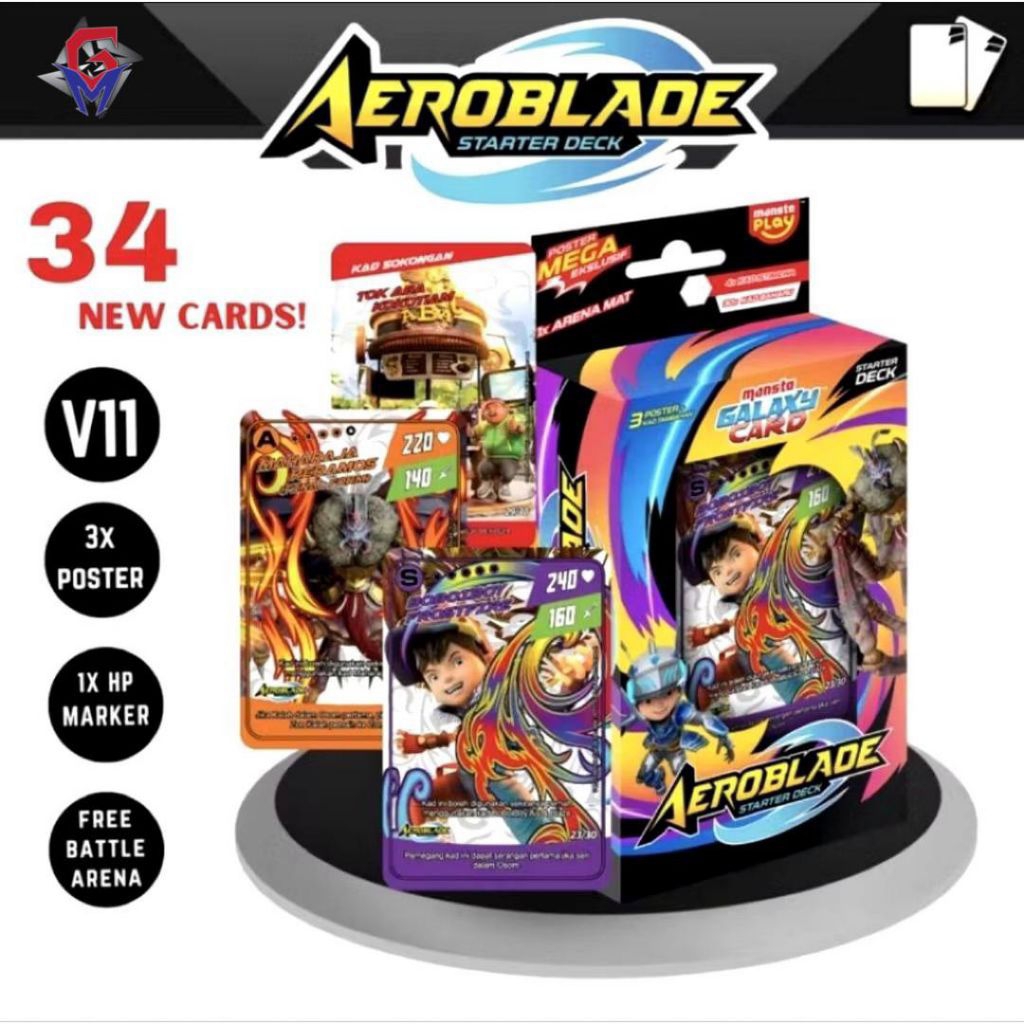 MONSTA GALAXY CARD SD11 : STARTER DECK AEROBLADE (NEW) | Shopee Malaysia