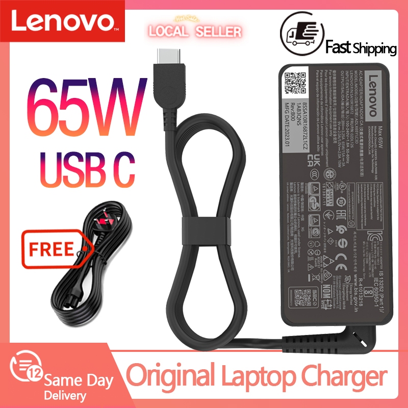 LENOVO 65W USB C Type C Laptop Charger, 20V 3.25A AC Adapter for ...