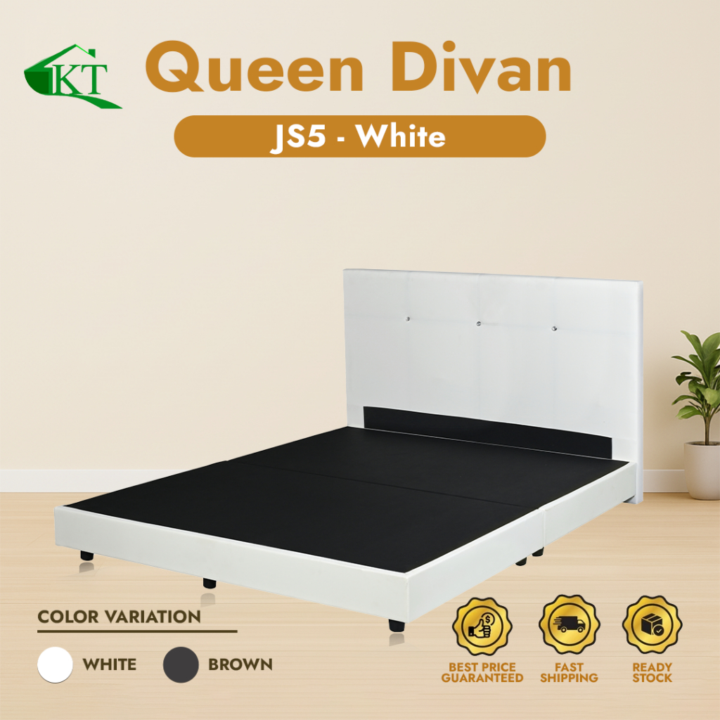 (Free Install) Divan Queen Bed Frame Bed Base Katil Queen Bed Furniture ...