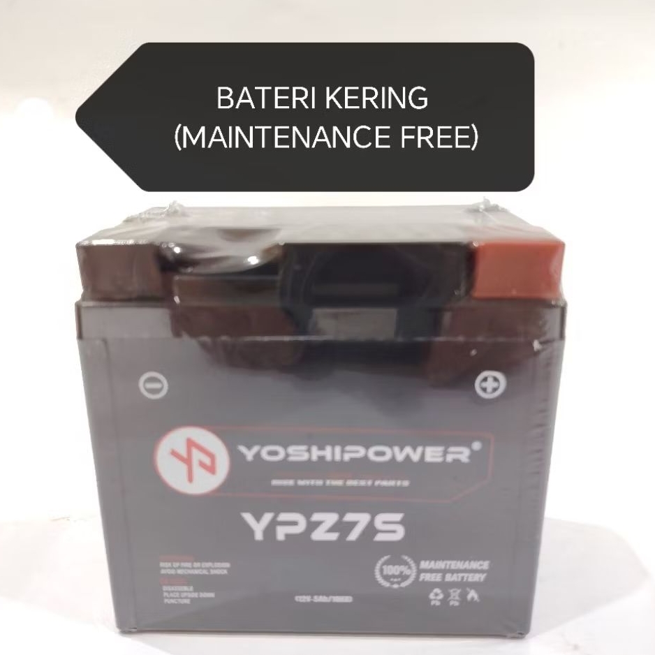 HONDA PCX 150 v1 v2 v3 BATTERY YPZ7S MAINTENANCE FREE BATERI MOTORSIKAL ...