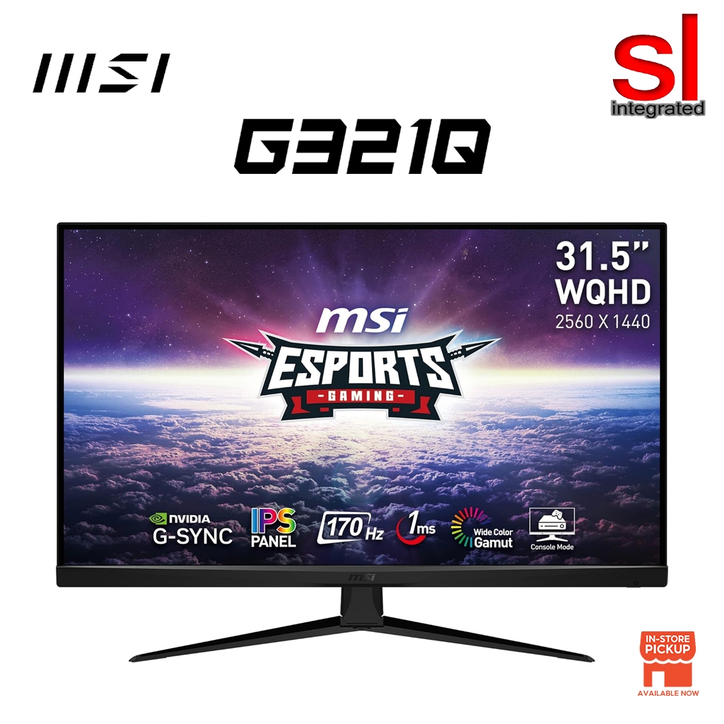 MSI Optix G321Q 2K 2560x1440 (WQHD), IPS, 170HZ, 1MS Gaming Monitor ...