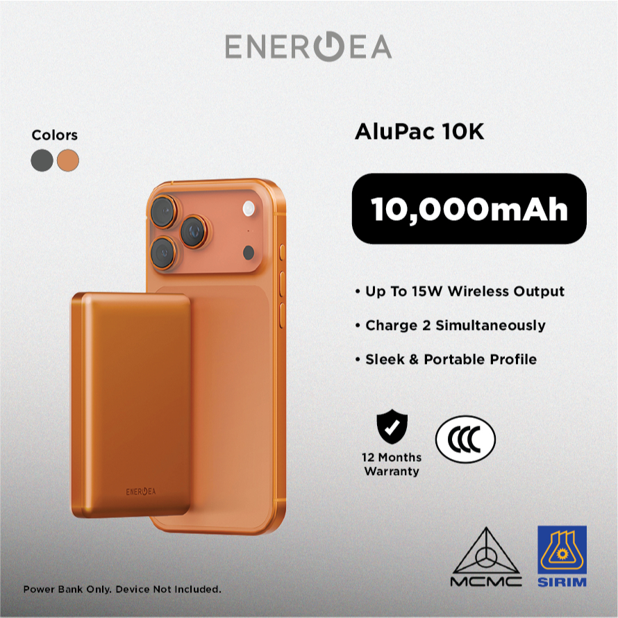 ENERGEA AluPac CCC 10000mAh Ultra Light Aluminium Magsafe Compatible ...