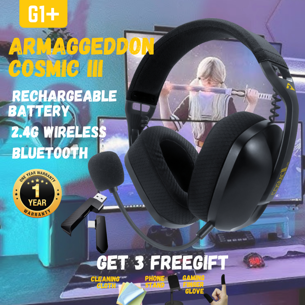 Armaggeddon Cosmic III & V Lite Bluetooth Wireless 2.4G Gaming Headset ...
