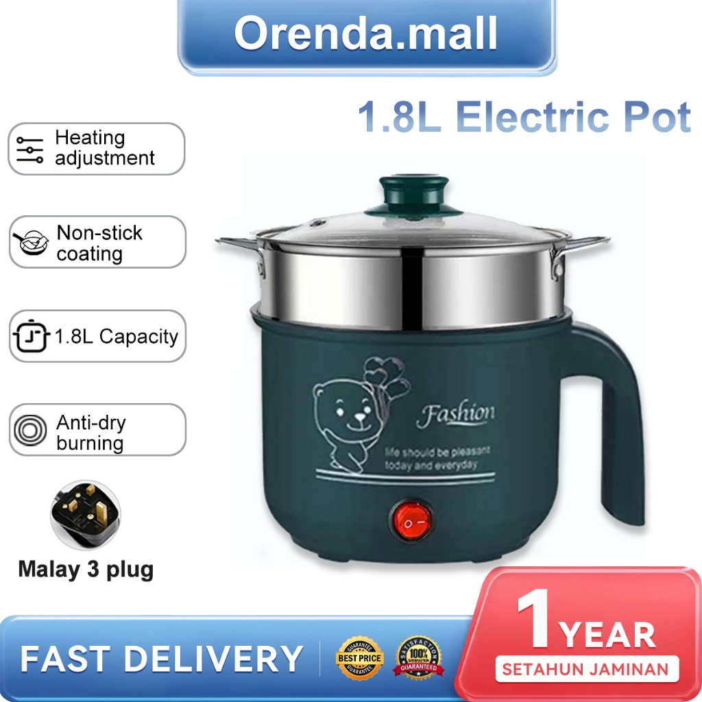 Periuk Nasi Mini 1.8L Elektrik Periuk Panas Tidak Melekat Kecil ...