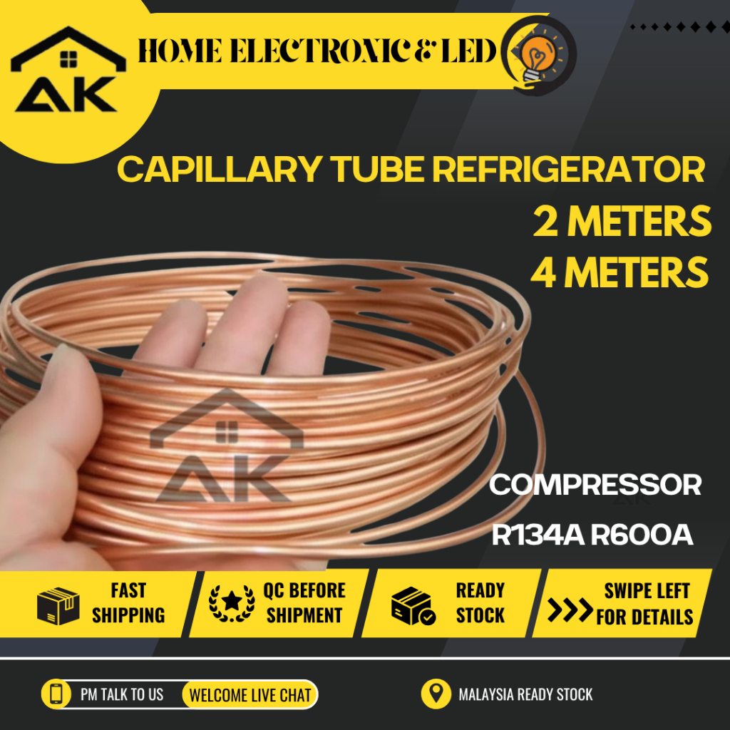 1.8mm Capillary Tube Refrigerator Freezer Fridge Chiller Peti Sejuk ...