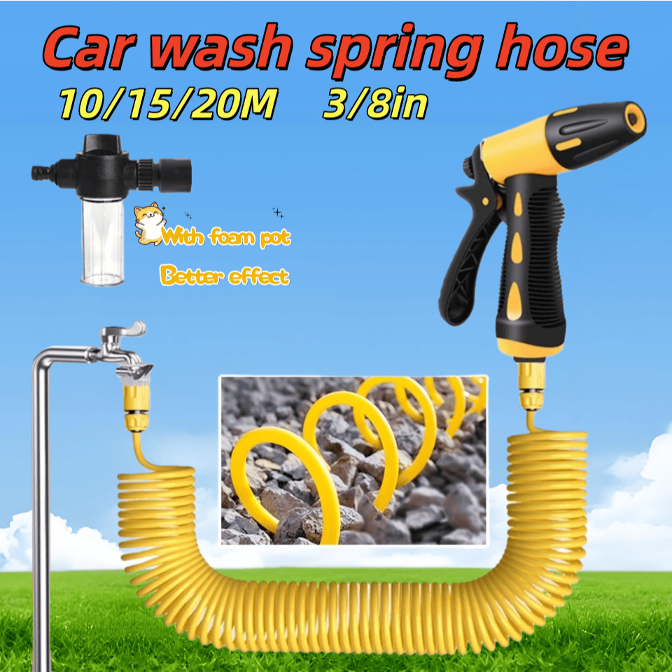 11mm Spring Hose Retractable Gegulungan fleksibel taman paip kereta ...