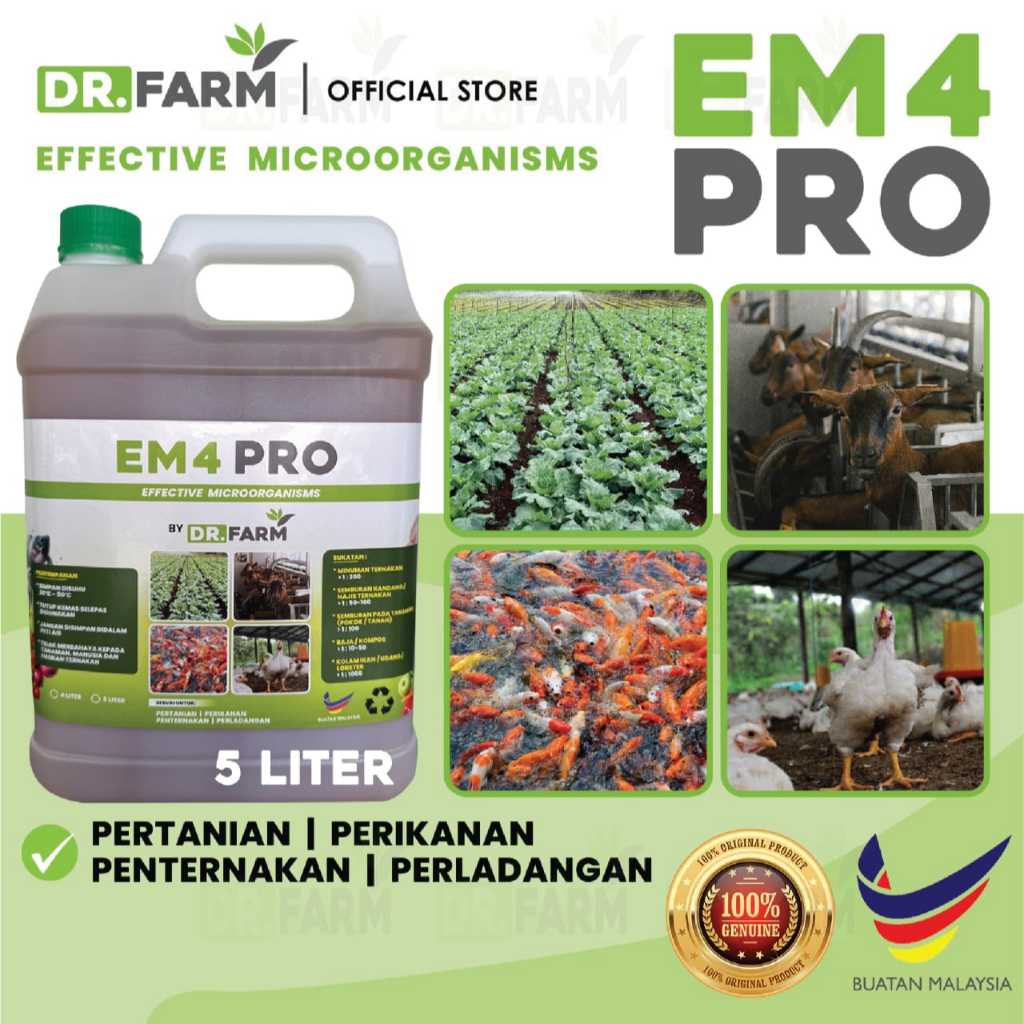 DR FARM EM4 Effective Microorganisms 5L EM Untuk Ternakan Ayam ...