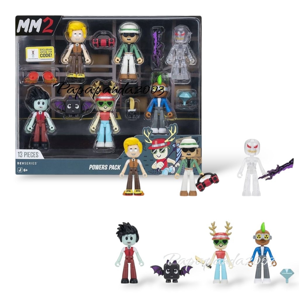 Roblox MM2 Murder Mystery 2 Powers Pack 2.75" Figures Dev Series with ...