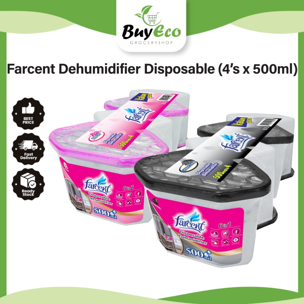 [Value Pack] Farcent Dehumidifier Disposable 500ml x 4's (Rose ...