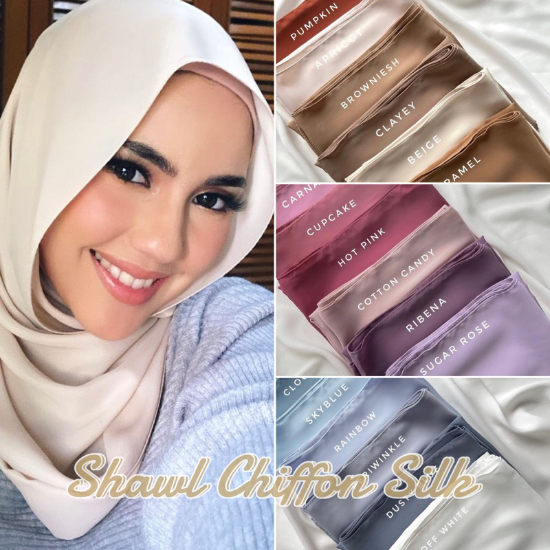 Plain Breathable Chiffon Solid Color Hijab Women's Muslim Hijab ...