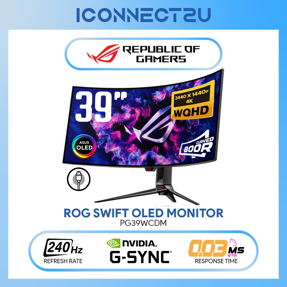 Asus 39" ROG Swift PG39WCDM WOLED UWQHD HDR10 Adaptive Sync 240Hz 0 ...