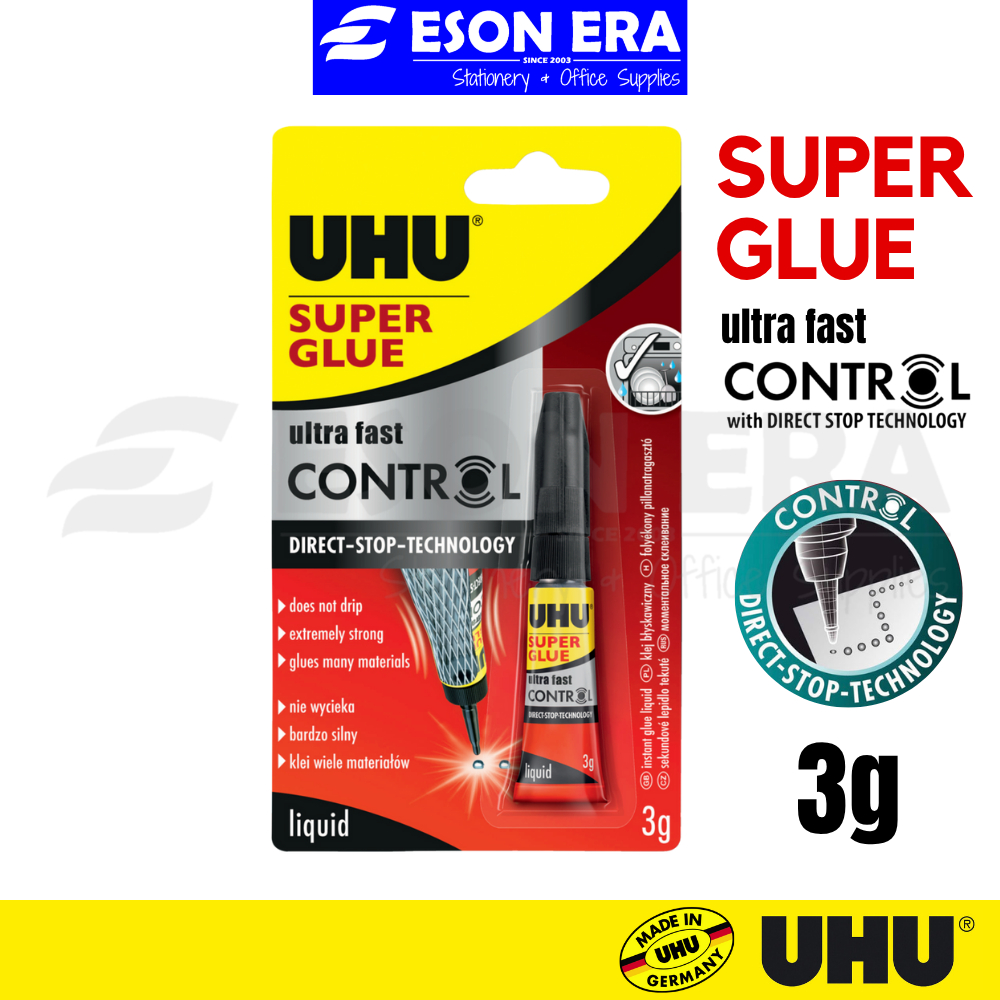 UHU Super Glue Liquid Ultra Fast Control 3g | Shopee Malaysia