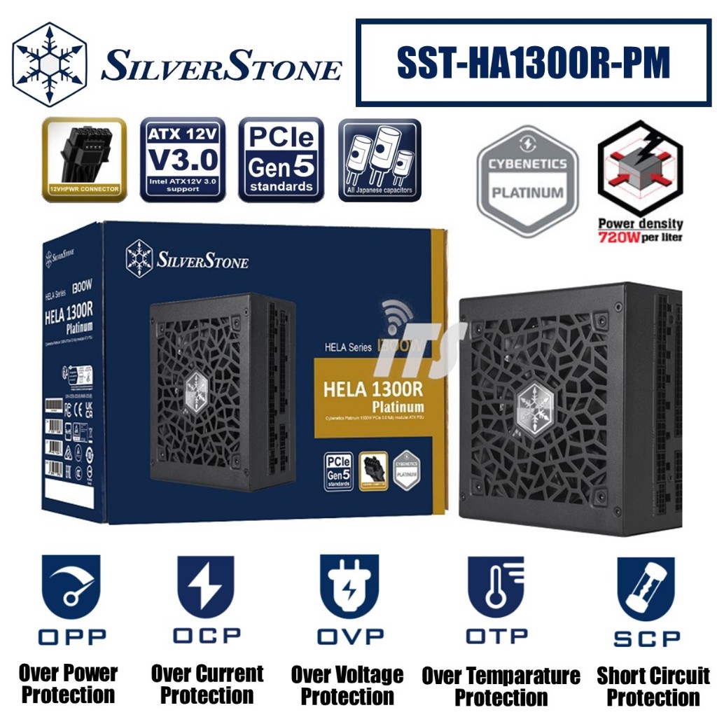 Silverstone HELA 1200R 1200W / 1300R 1300W Cybenetics Platinum ATX 3.1 ...