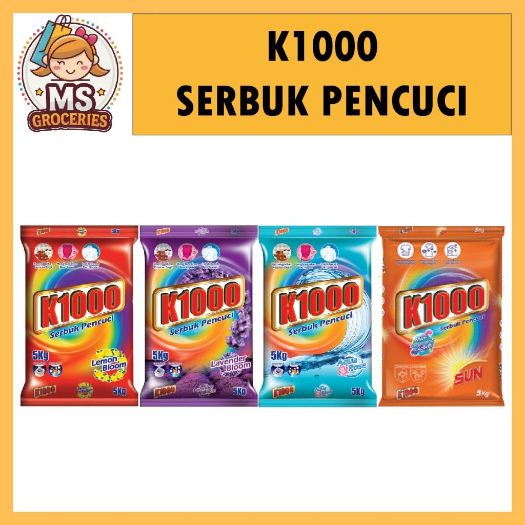 K1000 Serbuk Pencuci Pakaian ( Aquarose / Lavender / Lemon/ Sun ...