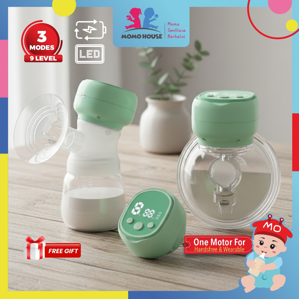 Momo House Rechargeable Breast Pump Handsfree Breast Pump Electric Pam ...