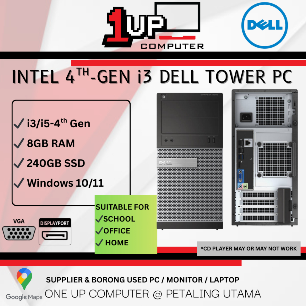 REFURBISHED USED DESKTOP PC DELL OPTIPLEX MURAH OFFICE SCHOOL PC INTEL ...