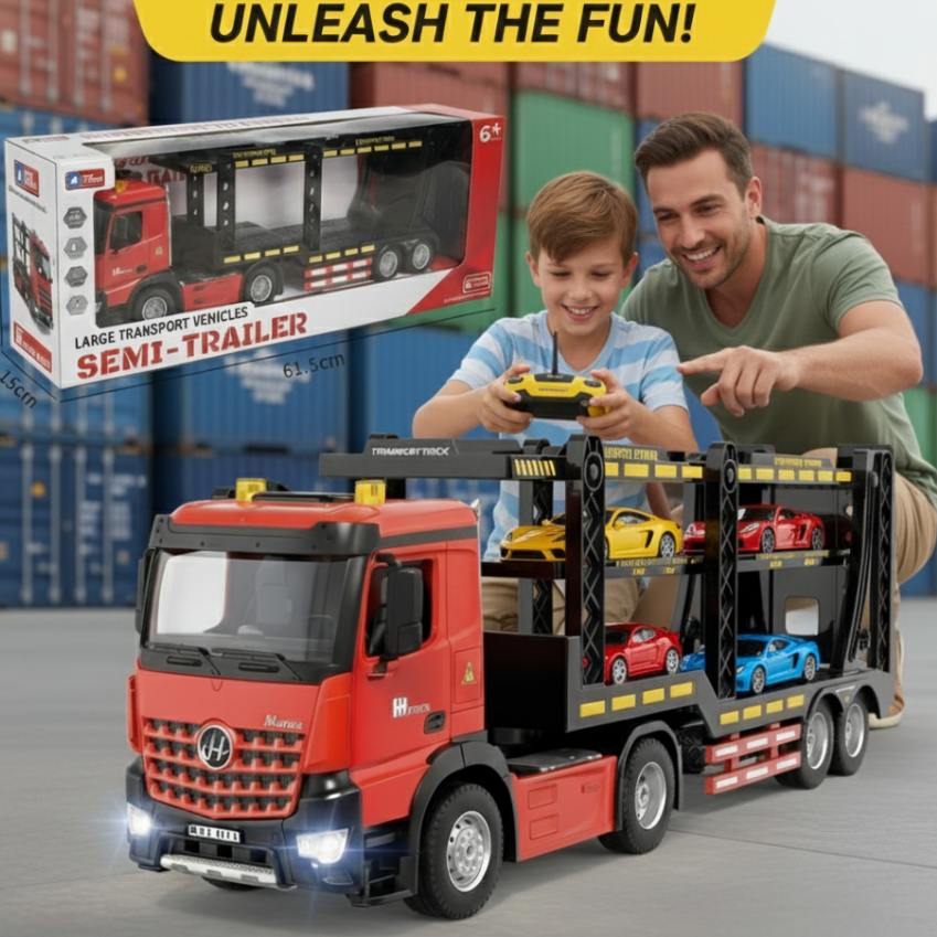 2.4ghz Rc Trailer and Container Trucks Toys Remote Control Car Toy ...