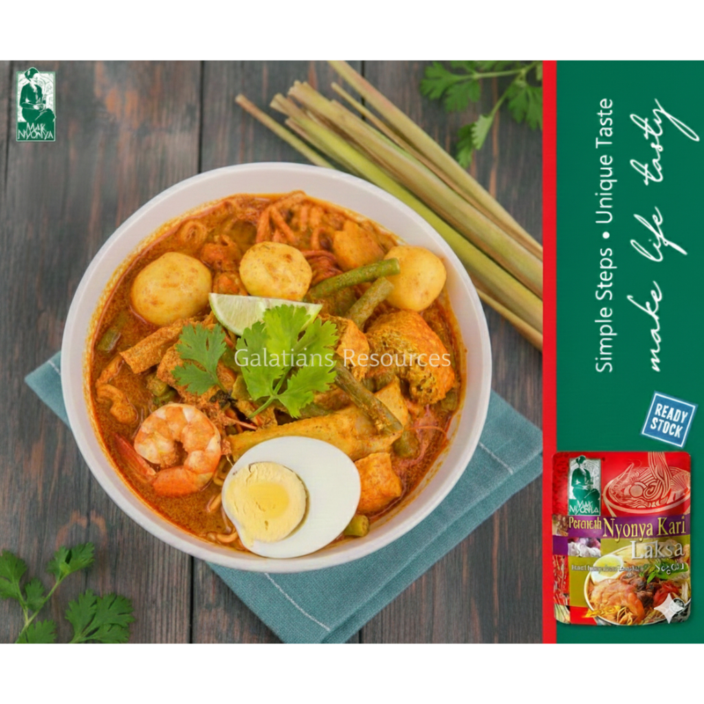 Mak Nyonya Curry Laksa Paste 200g / Instant Nyonya Curry Laksa 传统哥喇沙酱料 ...
