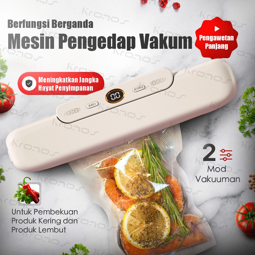 Mesin Pengedap Vakum Berkuasa | Suction Kuat, 2 Mod, Panjangkan ...