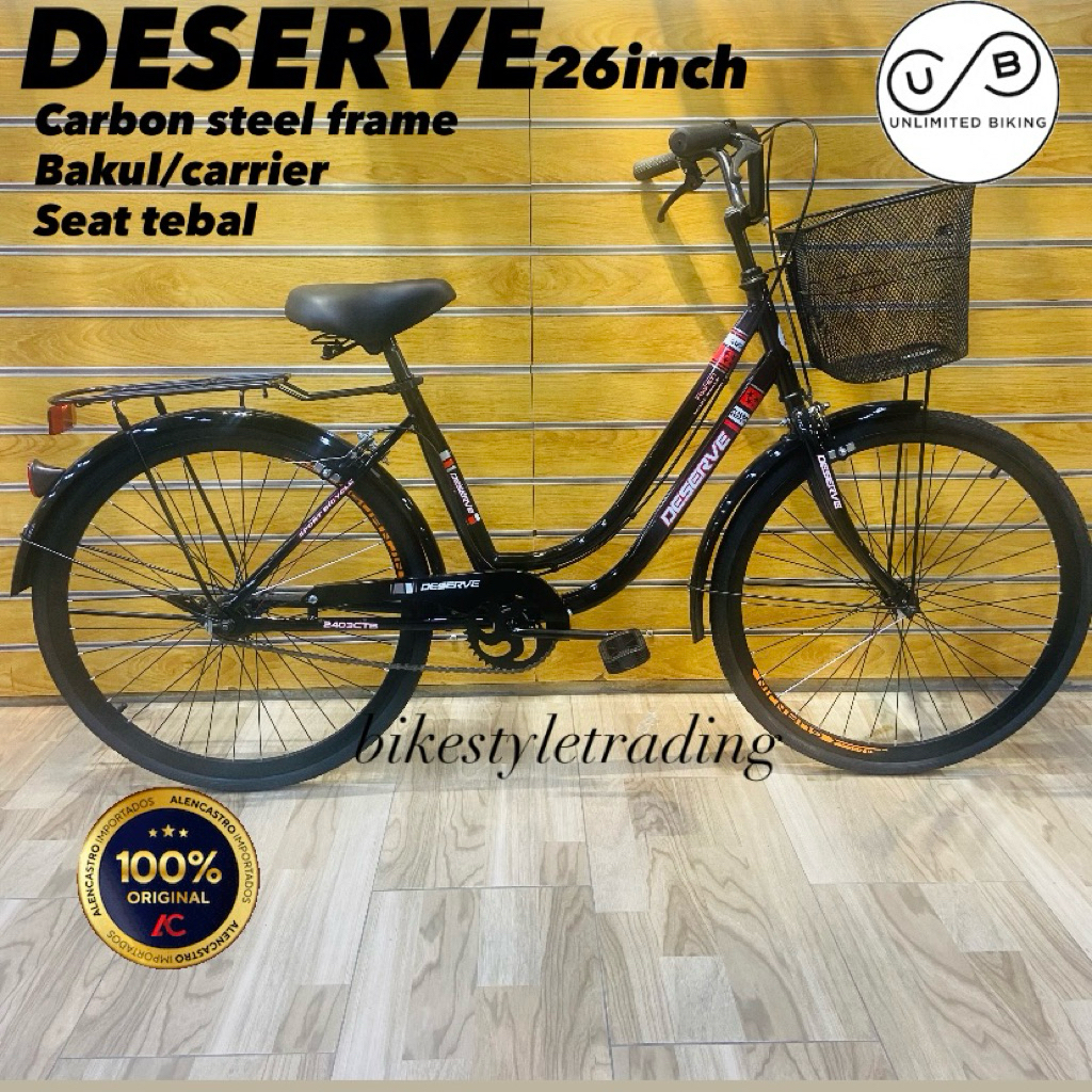 DESERVE BICYCLE BASKET 26inch/Basikal orang tua/Basikal bakul/Classic ...