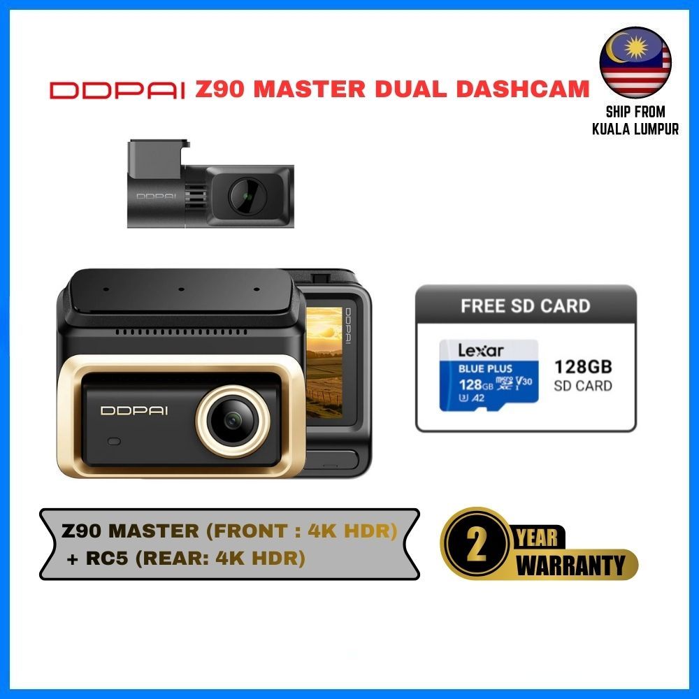 DDPAI Z90 Master/ Z90 Dual/3CH Front 4K & Rear 4K HDR Sony Starvis 2 ...