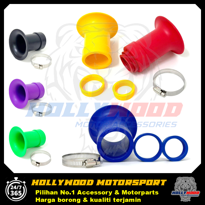 AIR HOSE VELOCITY TRUMPET RUBBER UNIVERSAL THROTTLE BODY CARBURETOR 3 ...
