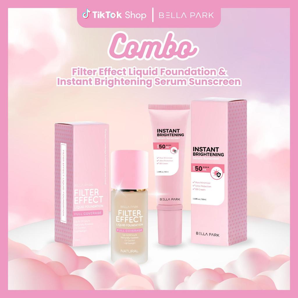COMBO - BRIGHTENING SERUM SUNSCREEN + FILTER EFFECT (LIQUID FOUNDATION ...