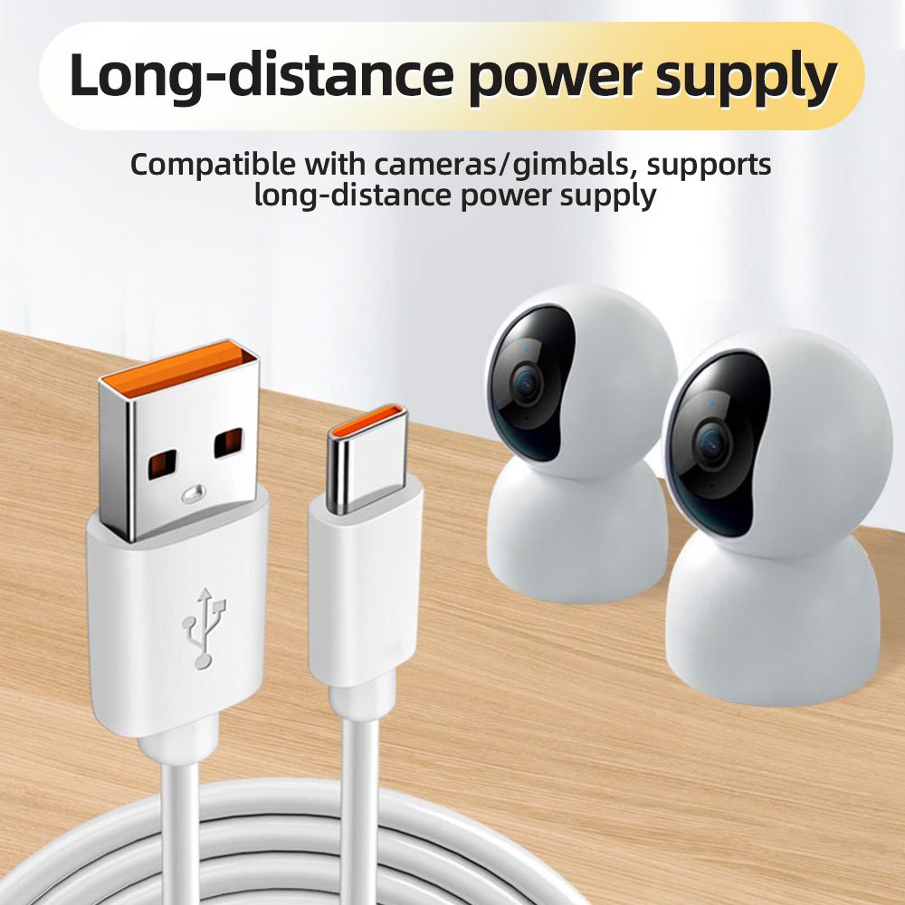 USB to C 3m/5m/8m Ultra-Long Type-C Power Cable for CCTV Camera ...