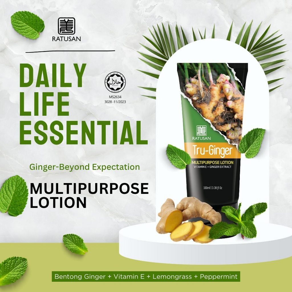 RATUSAN Tru-Ginger Multipurpose Lotion 100ML 纯姜宝 | Shopee Malaysia