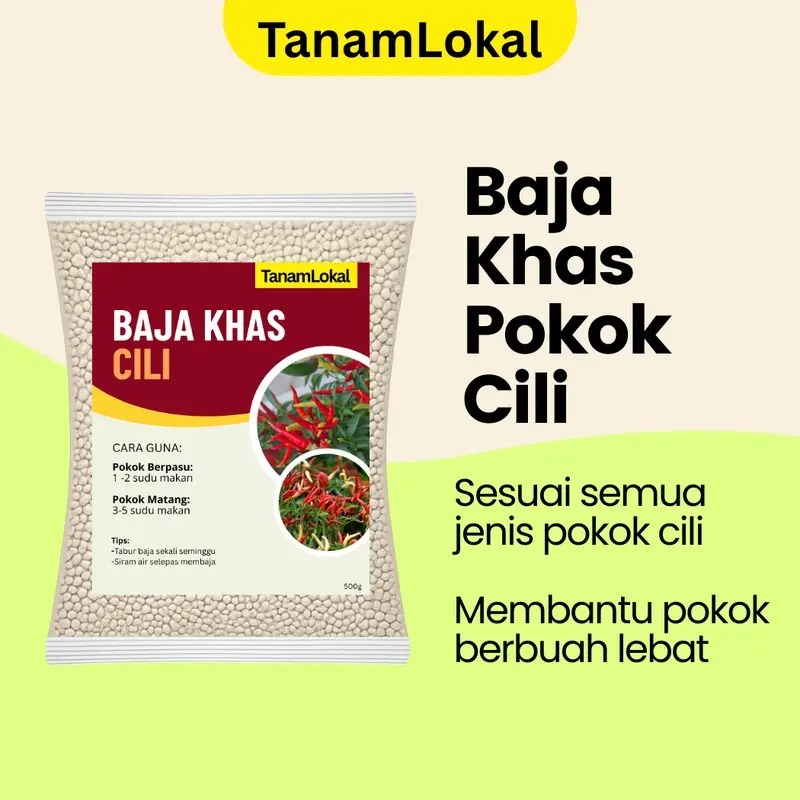 TanamLokal BAJA KHAS CILI / Baja Pokok / Baja Paksa Buah / Baja Gemuk ...