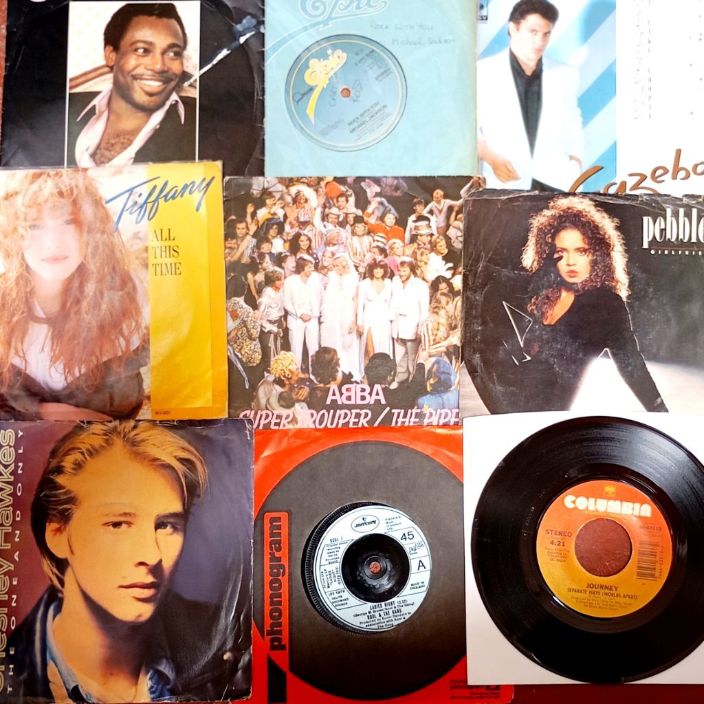 7 INCH EP Michael Jackson GEORGE BENSON Abba TIFFANY Gazebo JOURNEY ...