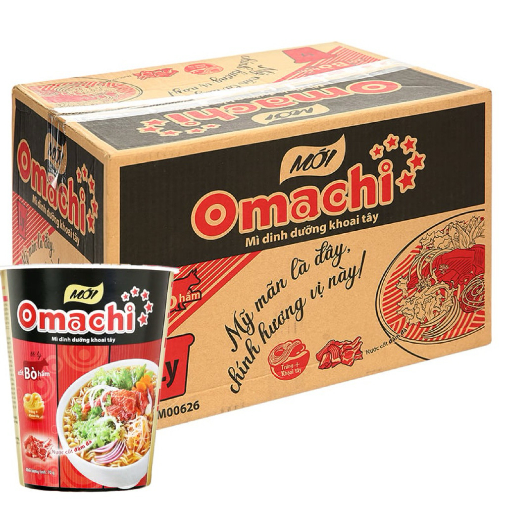 Omachi Beef Stew Cup Noodles – Mi Ly Omachi Sot Bo Ham – Thung 24 Ly ...