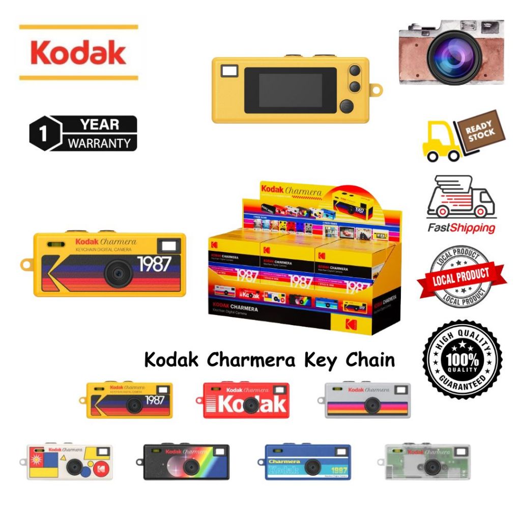 Kodak Charmera Key Chain Digital Camera Random Style Blind Box ( 1 Year ...