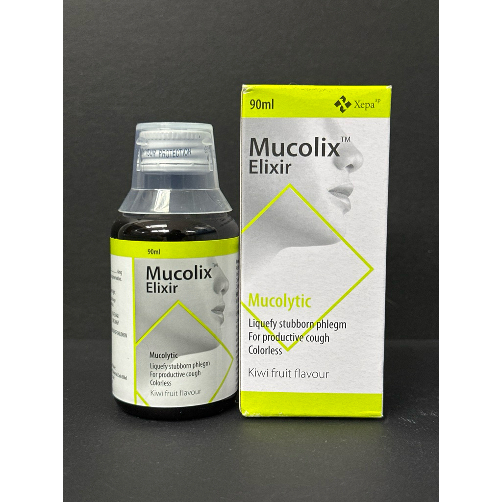 Xepa Mucolix Elixir(non-drowsy mucolytic) Kiwi Flavor 90mL | Shopee ...