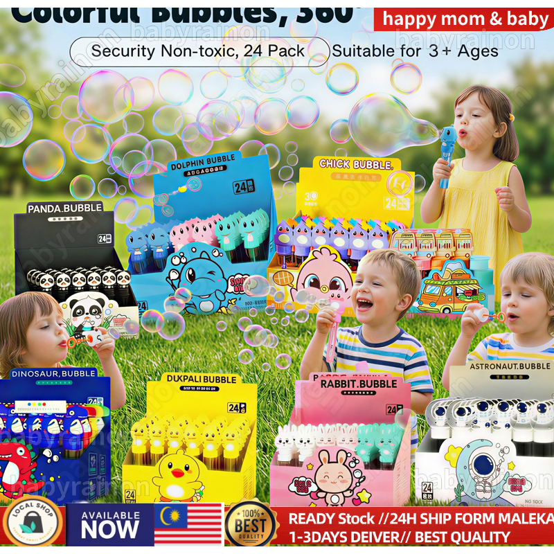 24Pcs Bubble Wand Bubble Stick Test Tube Blow Bubble Water Toy Children ...